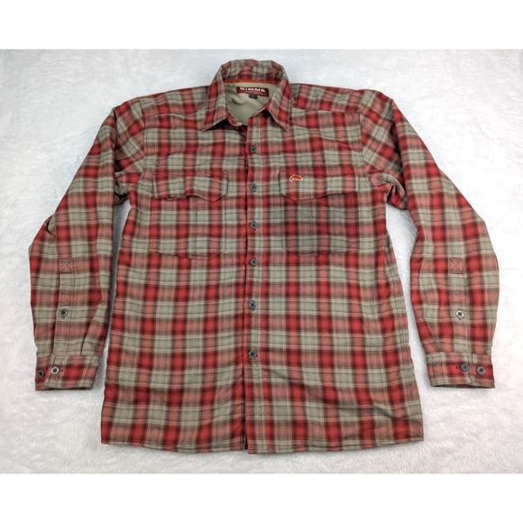Simms | Jackets & Coats | Simms Shacket Flannel Shirt Jacket Mens S ...